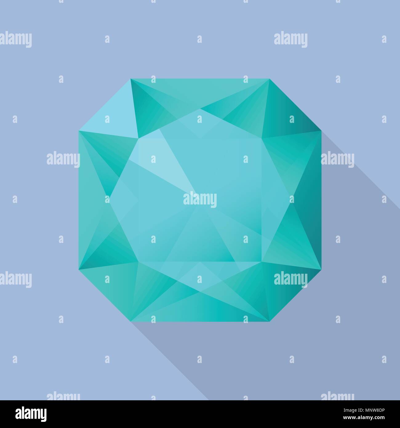 Perfect aquamarine icon, flat style Stock Vector Image & Art - Alamy