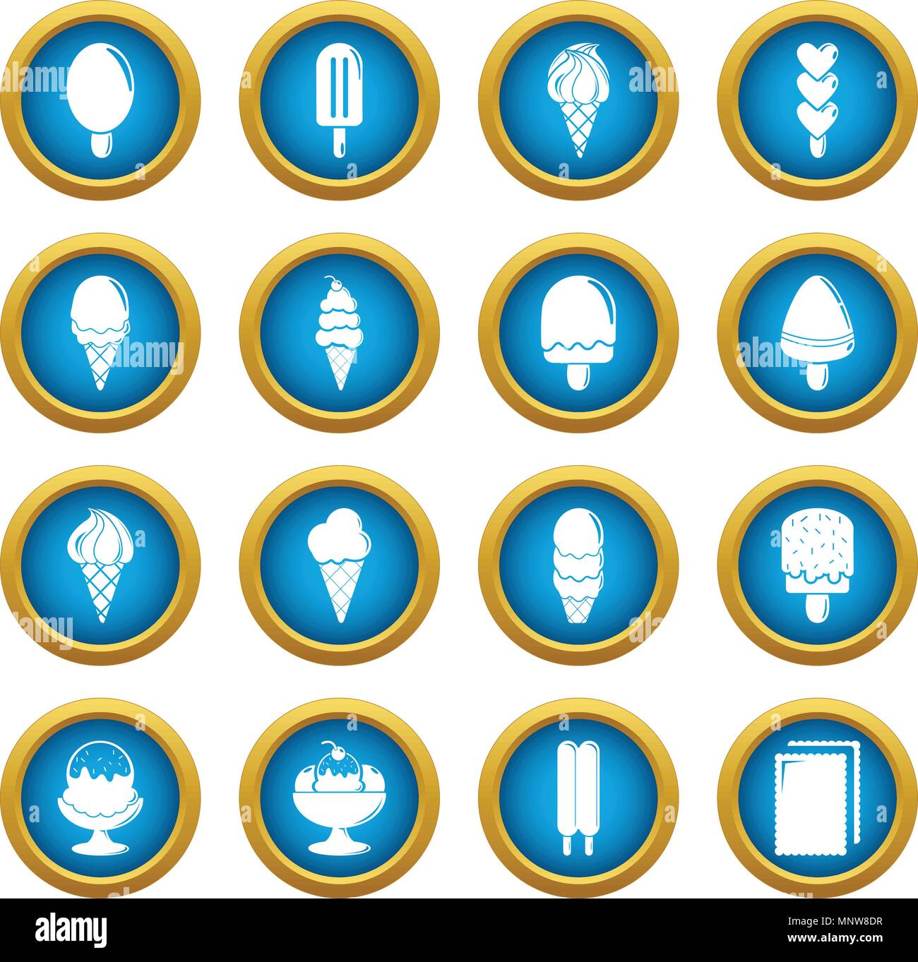 Ice cream icons set sweet, simple style Stock Vector Image & Art - Alamy