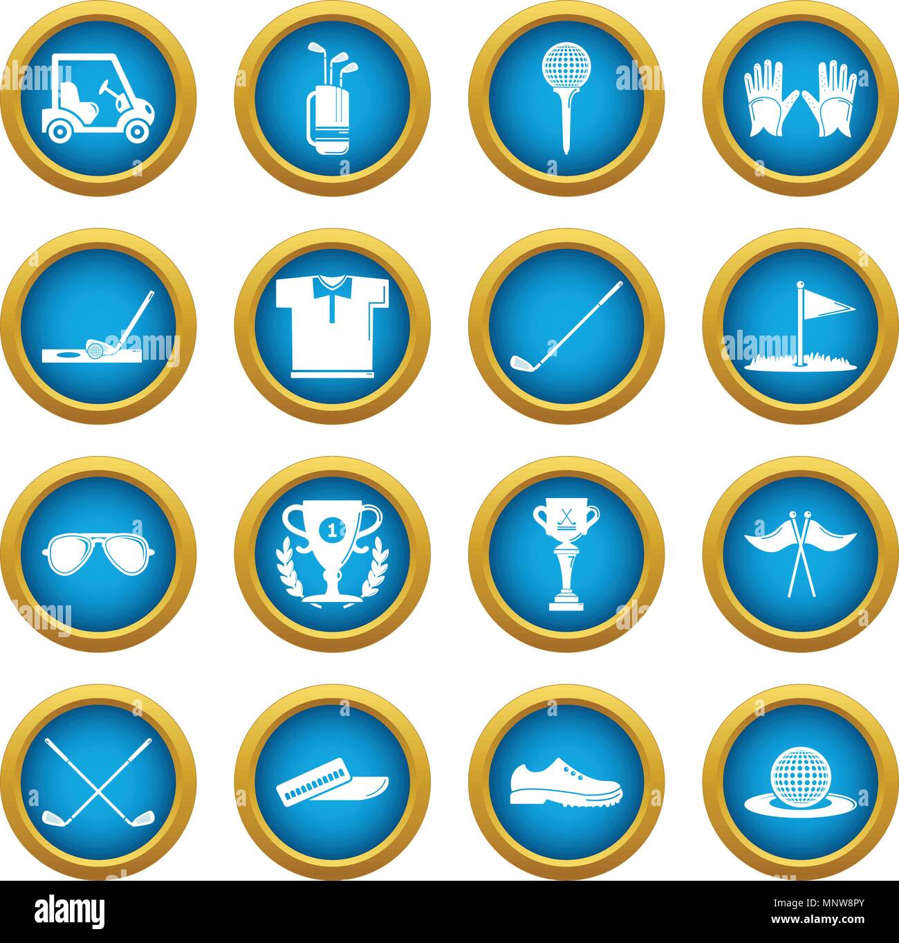 Golf icons set symbols, simple style Stock Vector Image & Art - Alamy