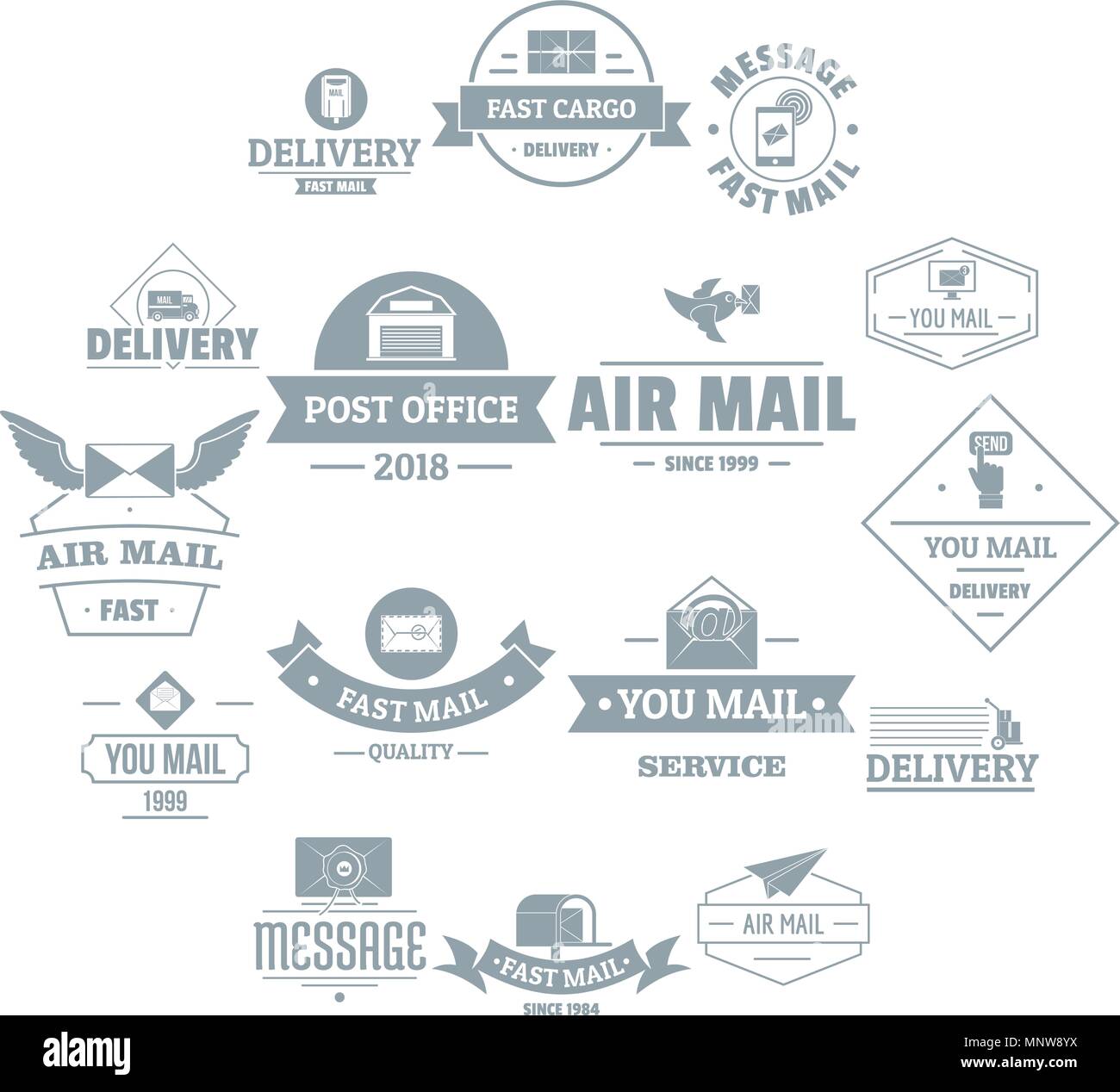 Mail Carrier Black Stock Vector Images - Alamy