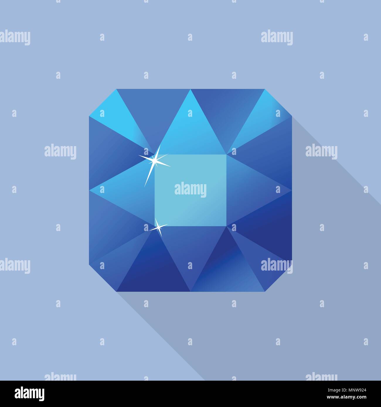 Perfect sapphire icon, flat style Stock Vector Image & Art - Alamy