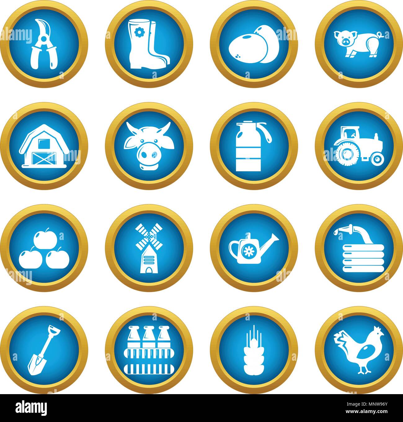 Farm agricultural icons set, simple style Stock Vector Image & Art - Alamy