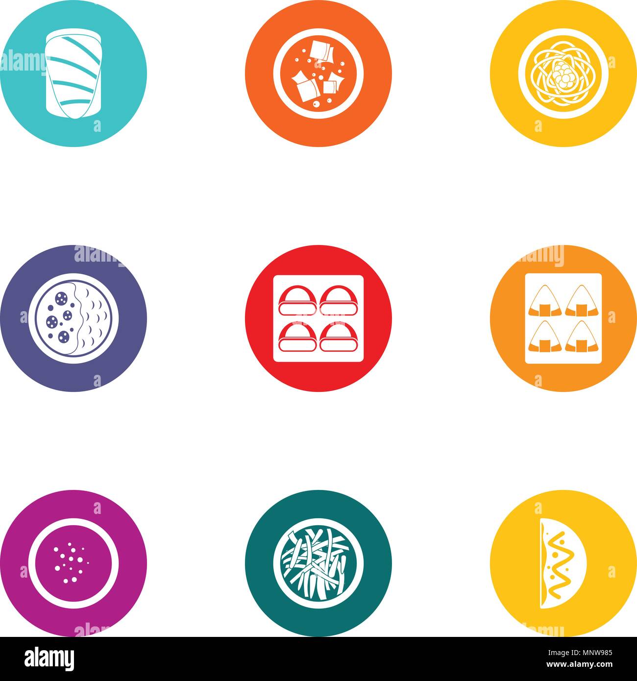 Subsistence icons set, flat style Stock Vector Image & Art - Alamy