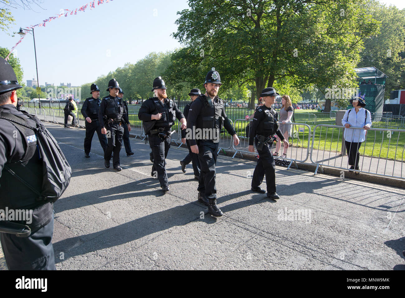 Police security at the Royal wedding of Prince Harry and Meghan Markle ...