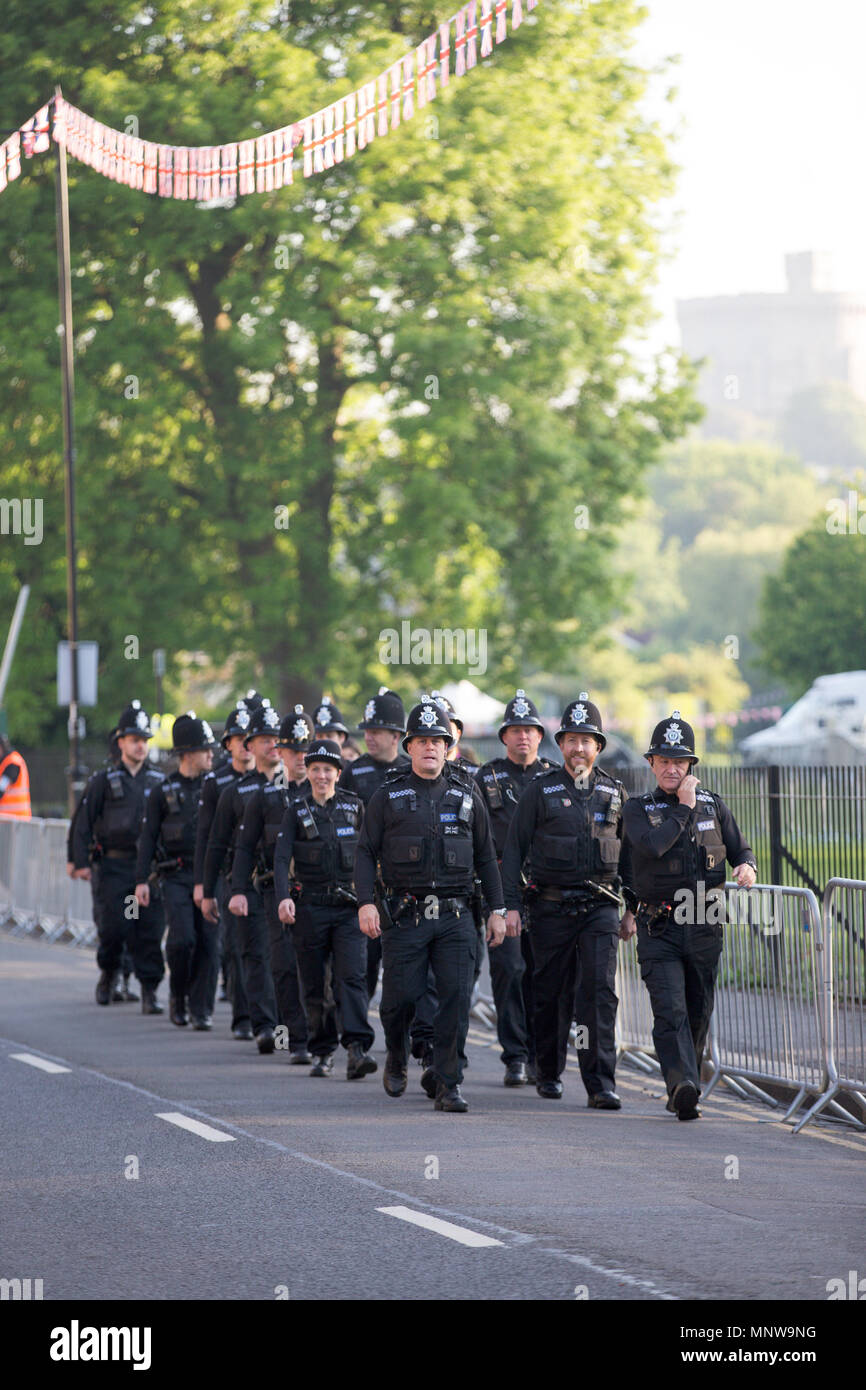 Police security at the Royal wedding of Prince Harry and Meghan Markle ...
