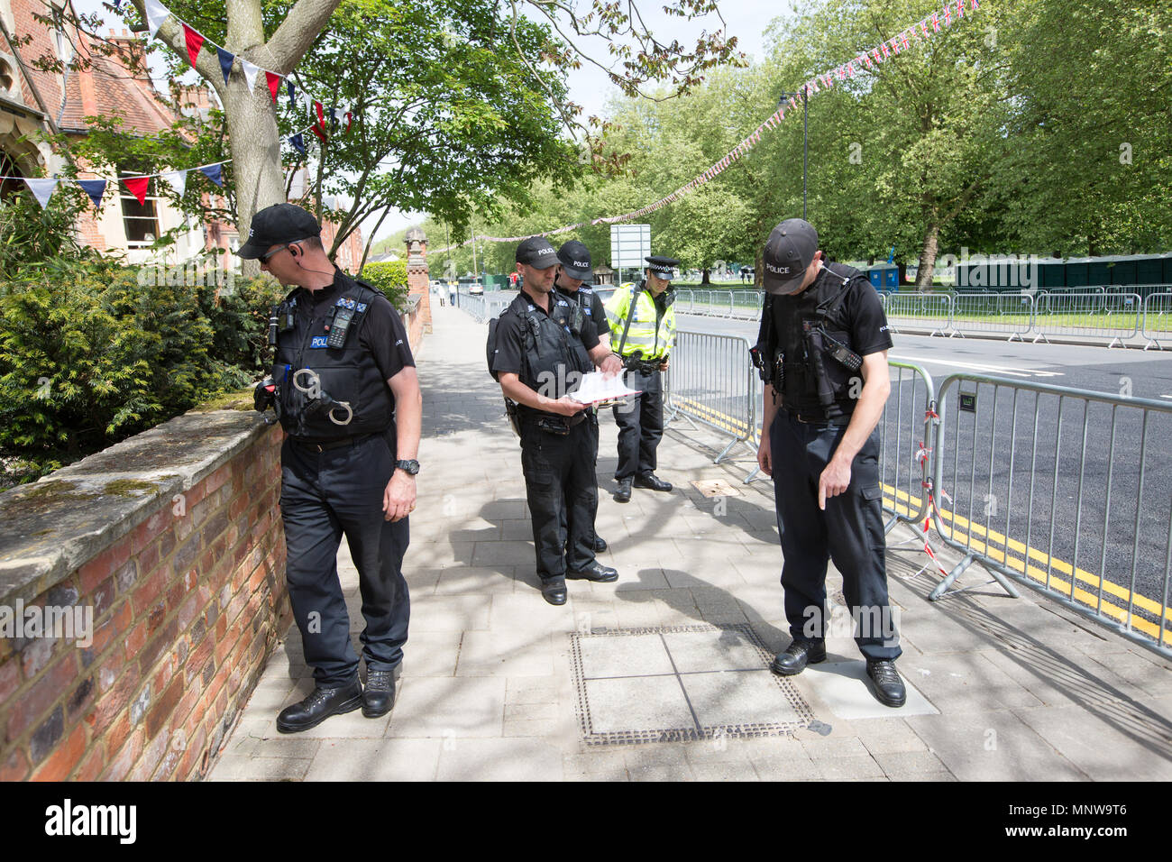 Police security at the Royal wedding of Prince Harry and Meghan Markle ...