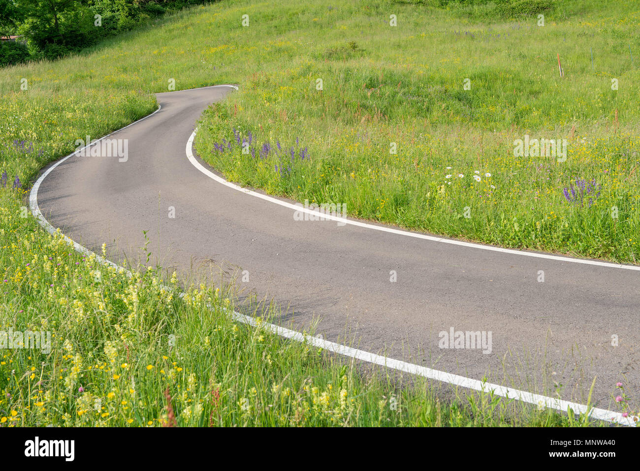 road with mountain curves Stock Photo - Alamy