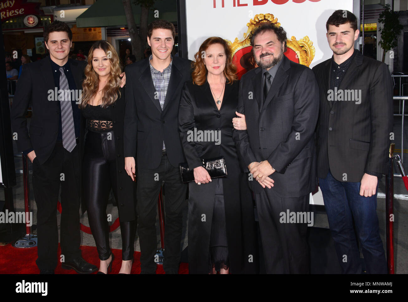 Elizabeth Perkins , husband Julio Macat and family 052 arriving at the ...