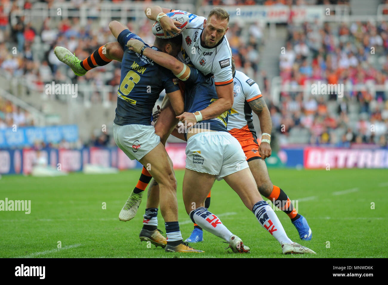 Newcastle v leeds tackle hi-res stock photography and images - Alamy