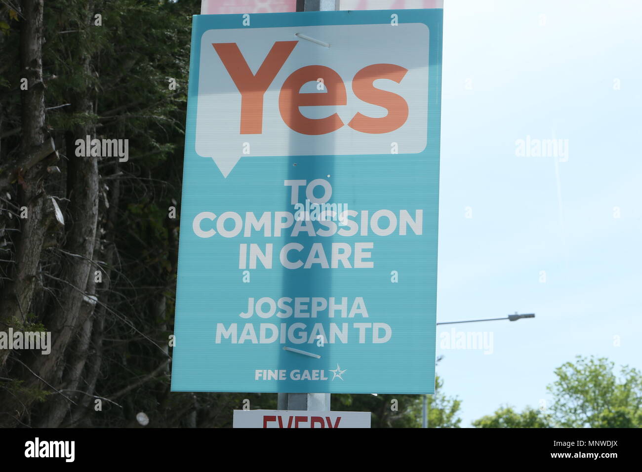 Image of a campaign poster for the Yes side in the Irish 8th Amendment ...