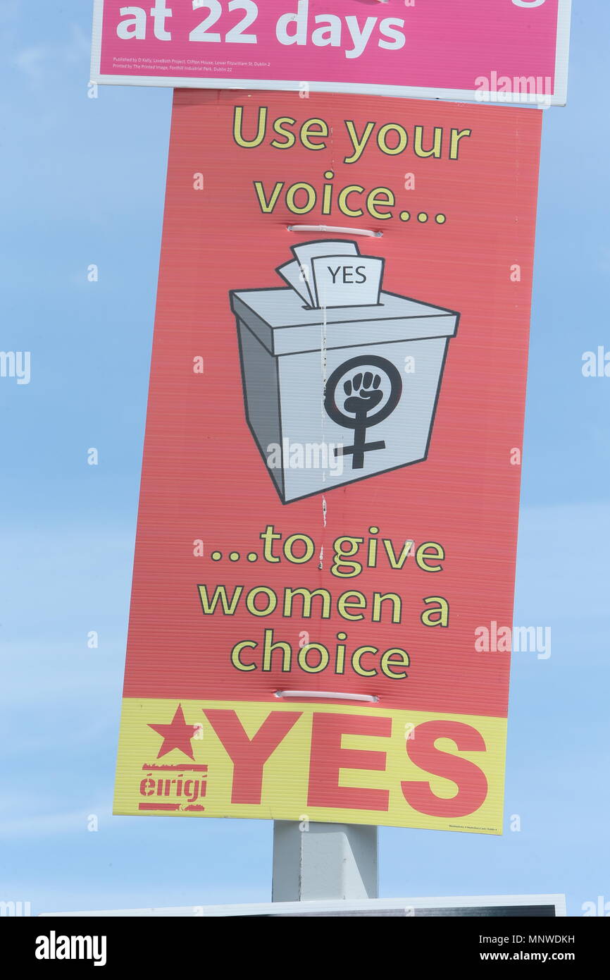 Image of a campaign poster for the Yes side in the Irish 8th Amendment ...