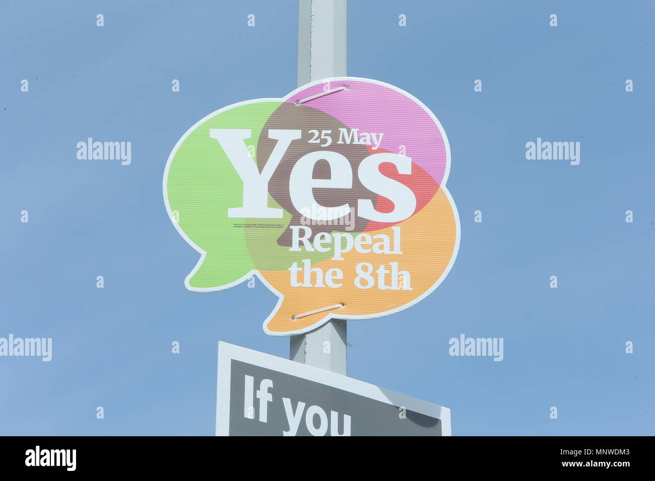 Image of a campaign poster for the Yes side in the Irish 8th Amendment ...
