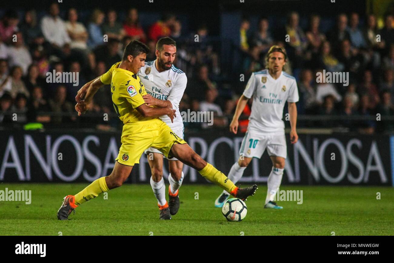 Carvajal and Rodrigo during the match between Villarreal CF and Real ...