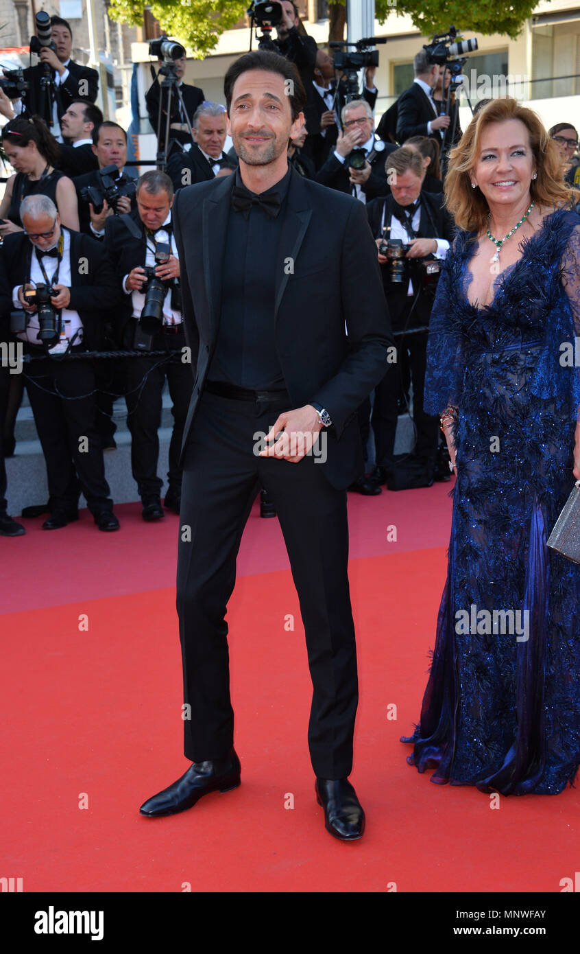 CANNES, FRANCE. May 19, 2018: Caroline Scheufele & Adrien Brody at the ...