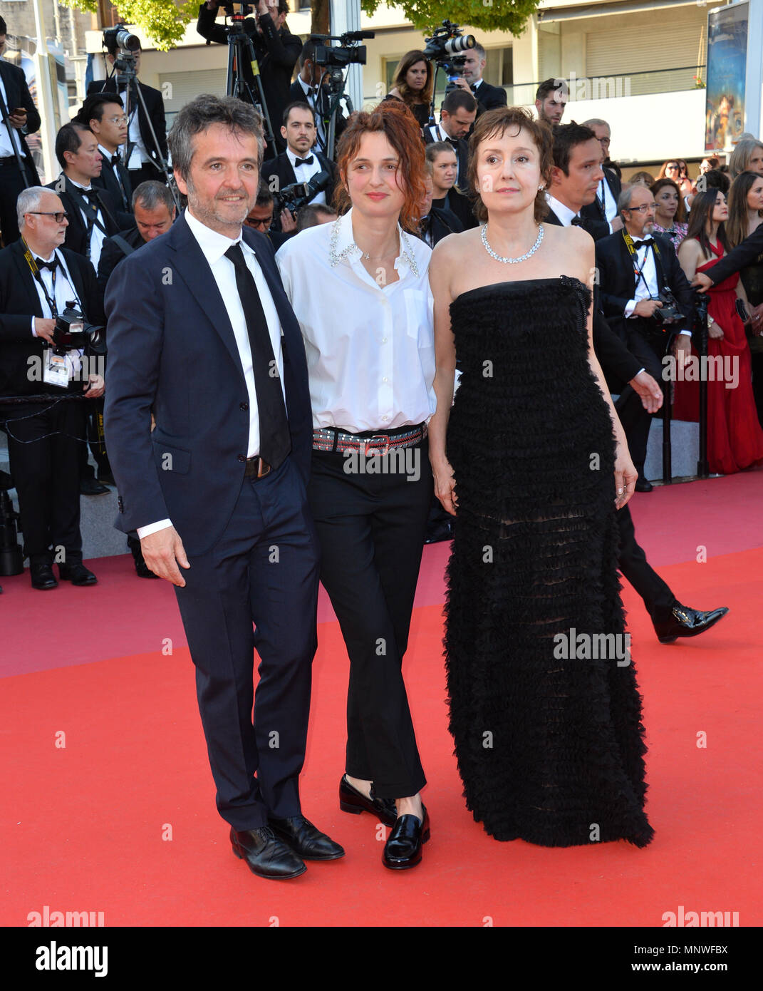 CANNES, FRANCE. May 19, 2018: Carlo Cresto-Dina, Alice Rohrwacher ...