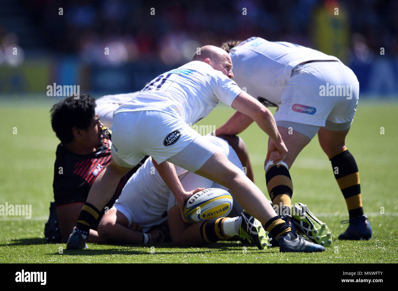 Allianz Park, London, UK. 19th May, 2018. Aviva Premiership rugby, semi ...