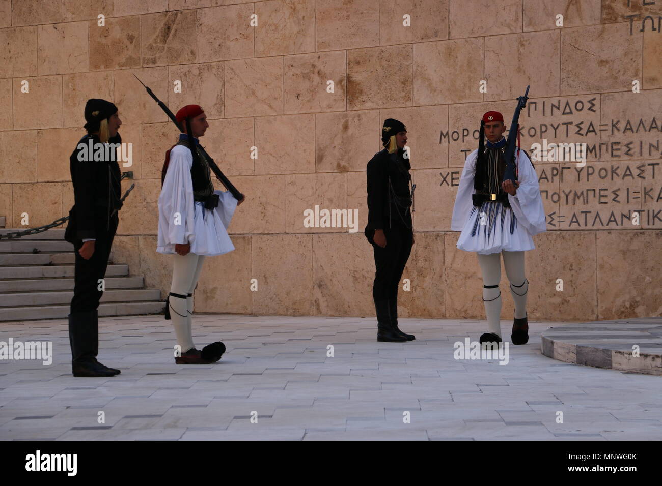 Athens, Greece. 19th May, 2018. Presidential guards seen during the ...