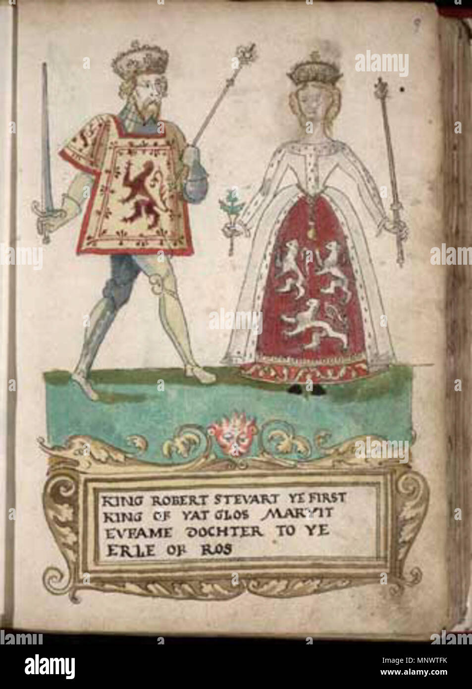 . King Robert II of Scotland and his wife, Euphemia of Ross . 1562 ...