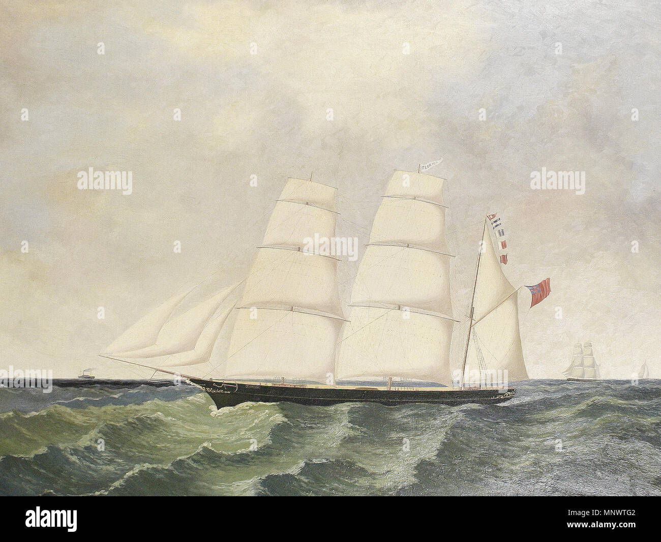 1067 Robert Burrows - The barque ‚Florida‘ Stock Photo - Alamy