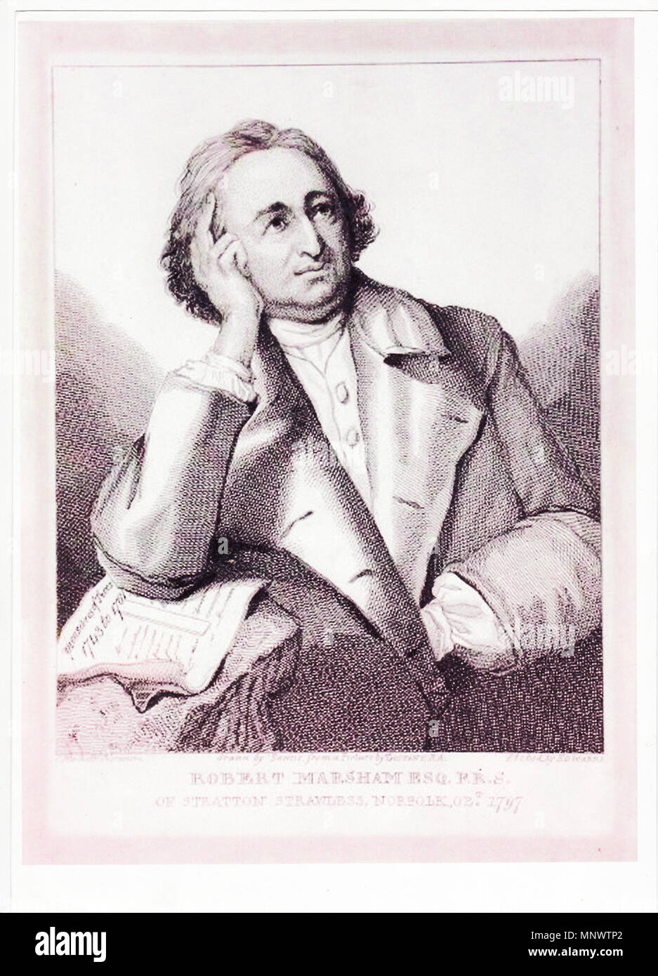 . English: Scan of print depicting Robert Marsham (1708-1797) belonging ...