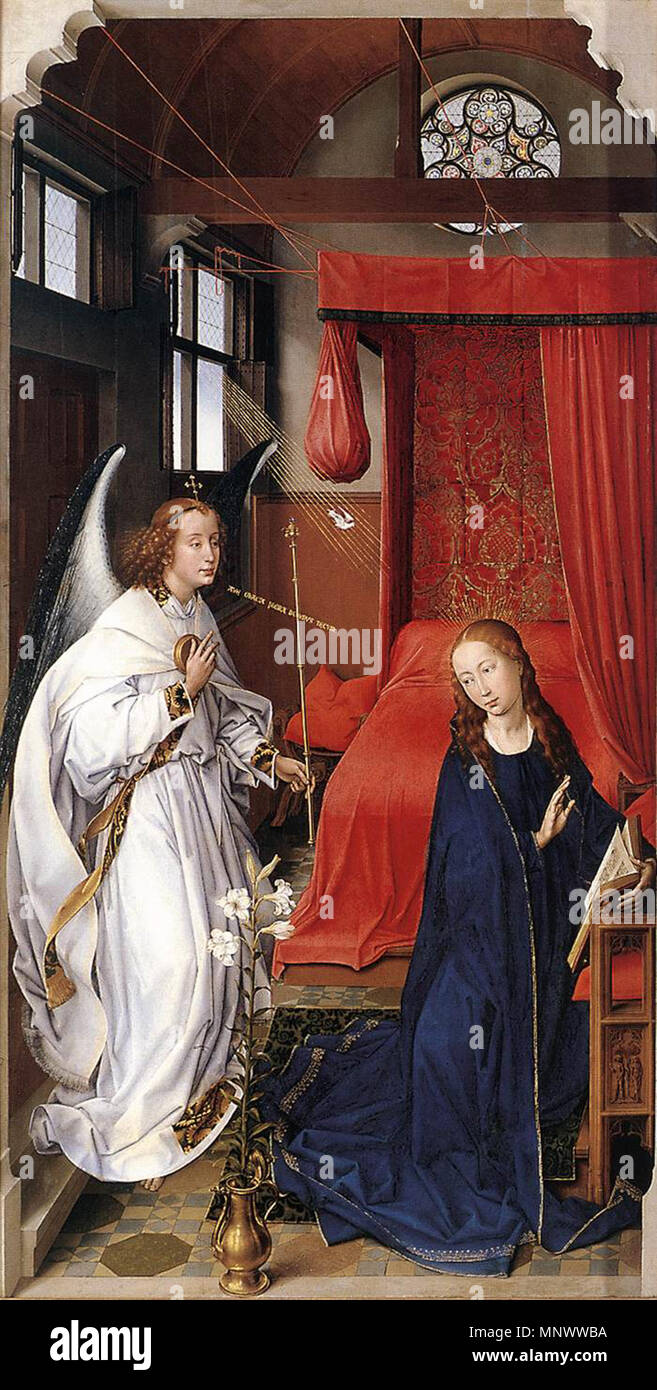 St Columba Altarpiece (left panel) circa 1455. 1070 Rogier van der Weyden - St Columba ...