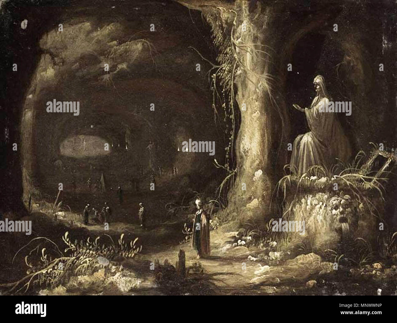 English: Interior of a Grotto first half of 17th century. 1072 Rombout ...