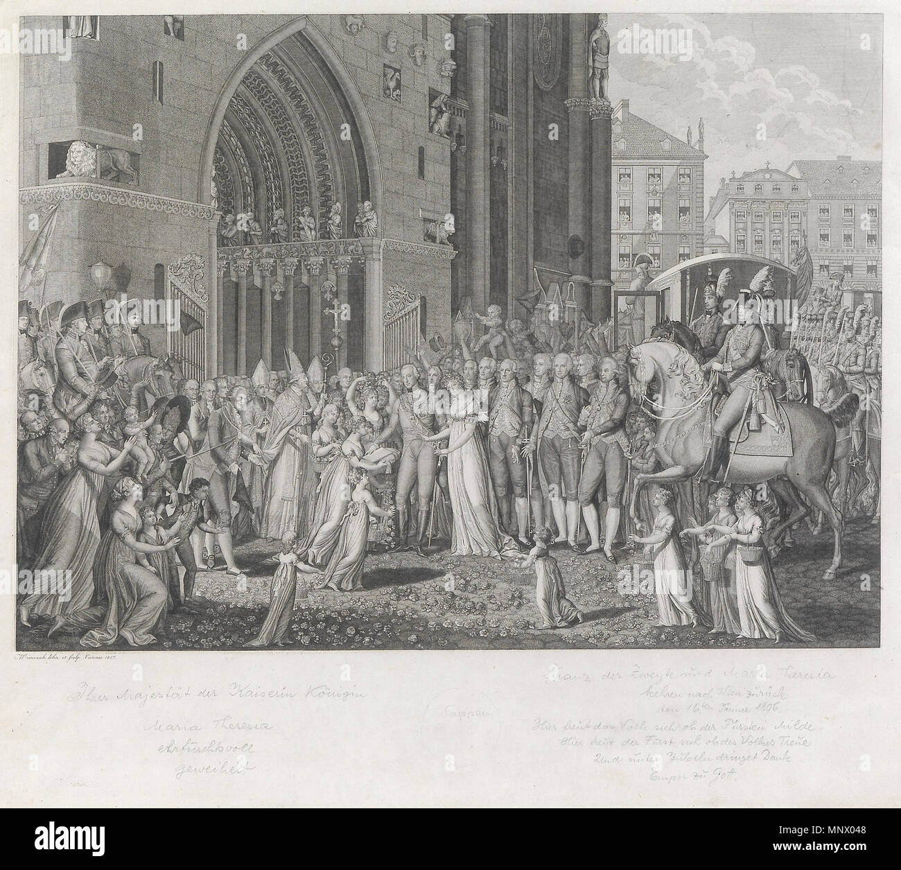 1081 Rückkehr Kaiser Franz II und seiner Gemahlin 1806 Stock Photo - Alamy