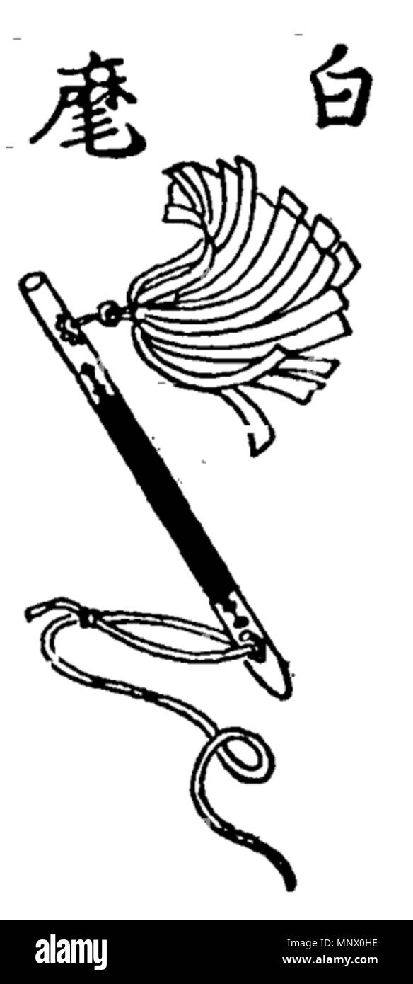 . English: A Japanese Edo period wood block print of a samurai saihai ...