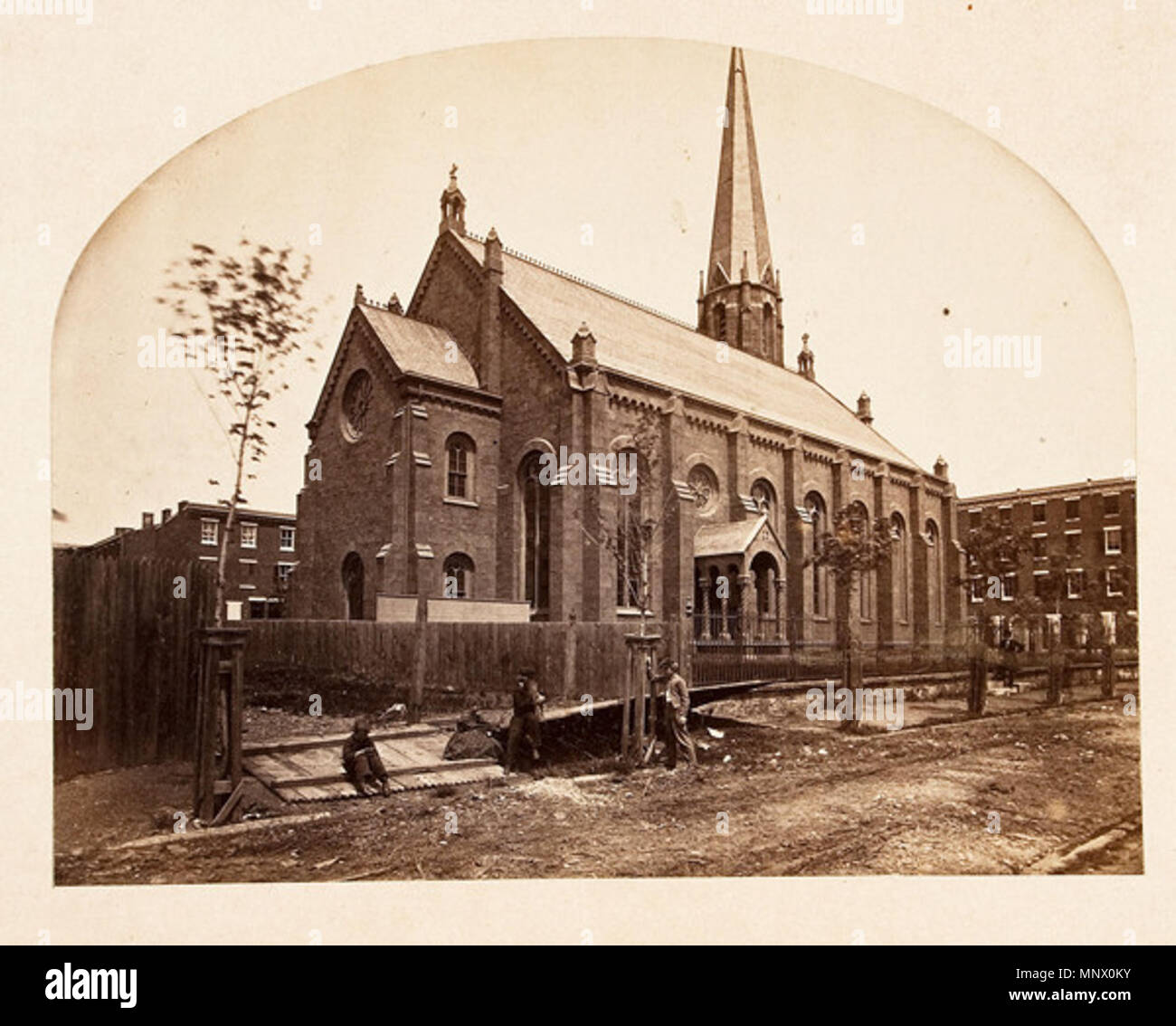 . English: Saint Clement's Church by John Moran. Albumen print ...