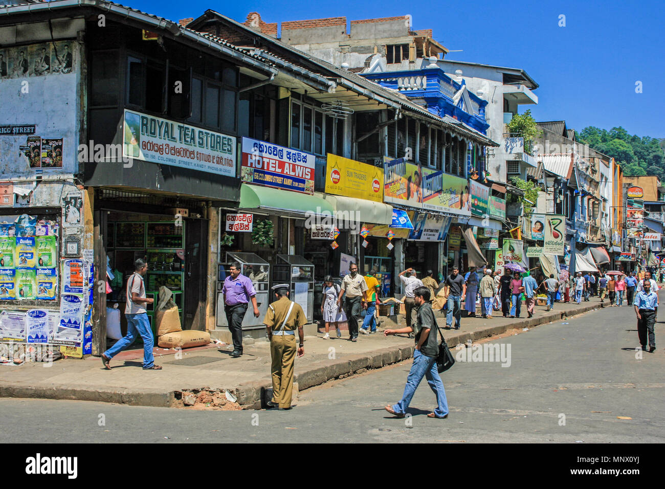 Shopping street in Kandy, Sri Lanka Stock Photo - Alamy