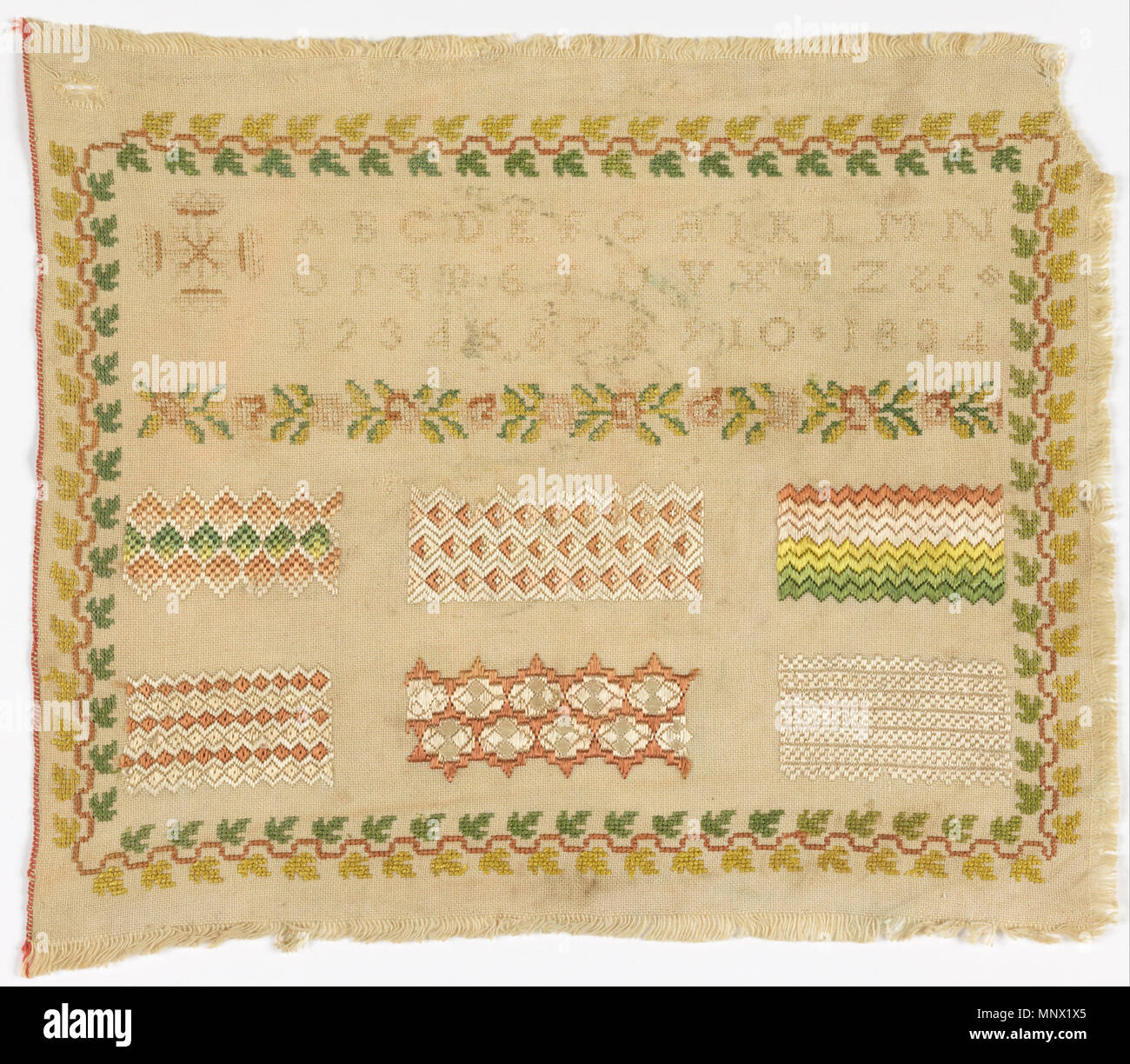 Sampler 1834. 1088 Sampler - Google Art Project (6715372 Stock Photo ...