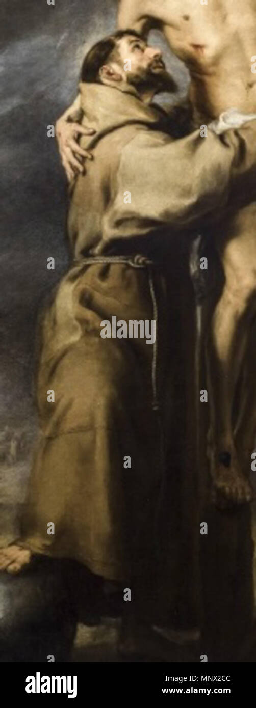 Saint Francis embracing Christ on the Cross . Español: El lienzo ...