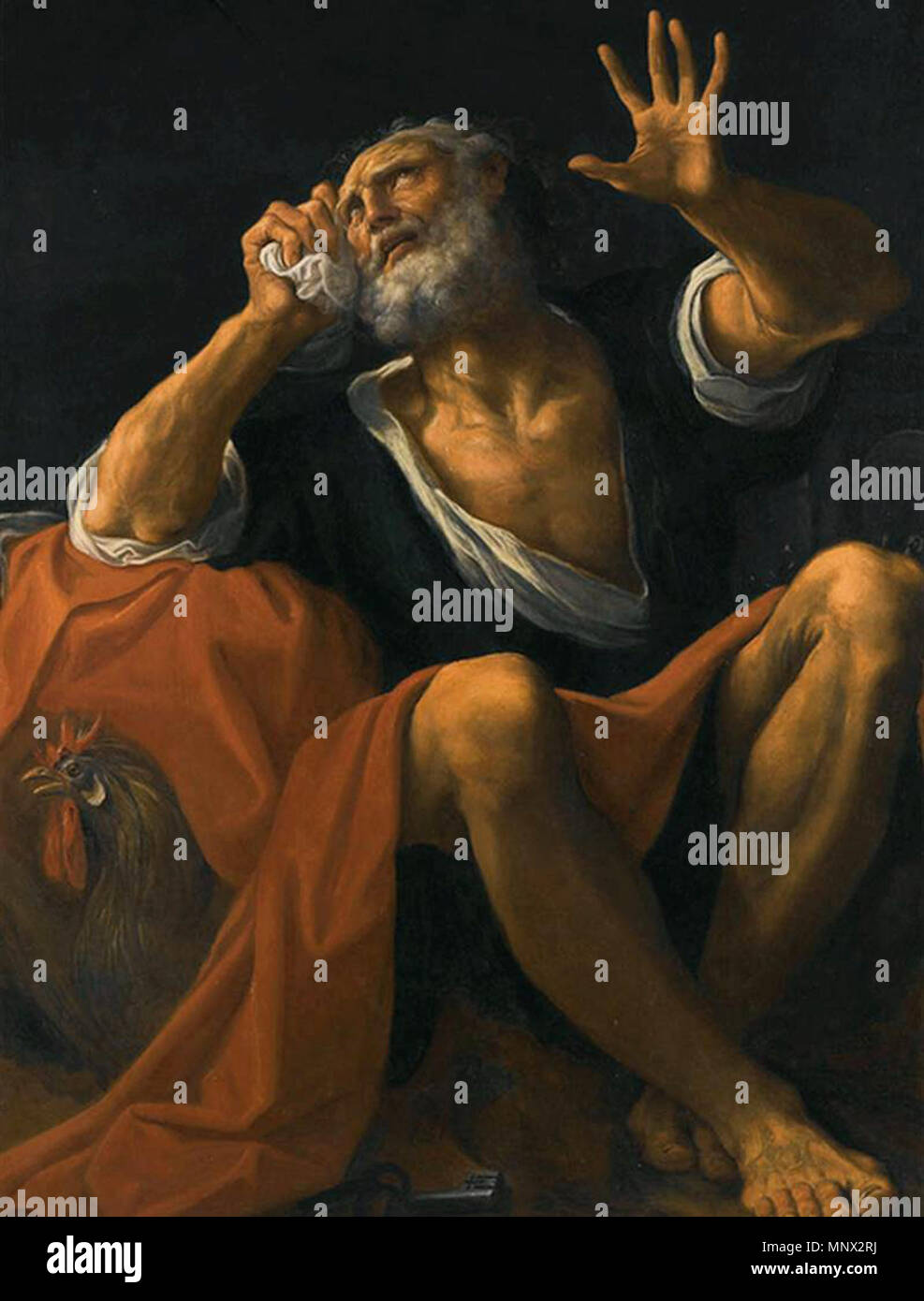 . Italiano: San Pietro penitente . circa 1613. Ludovico Carracci ...