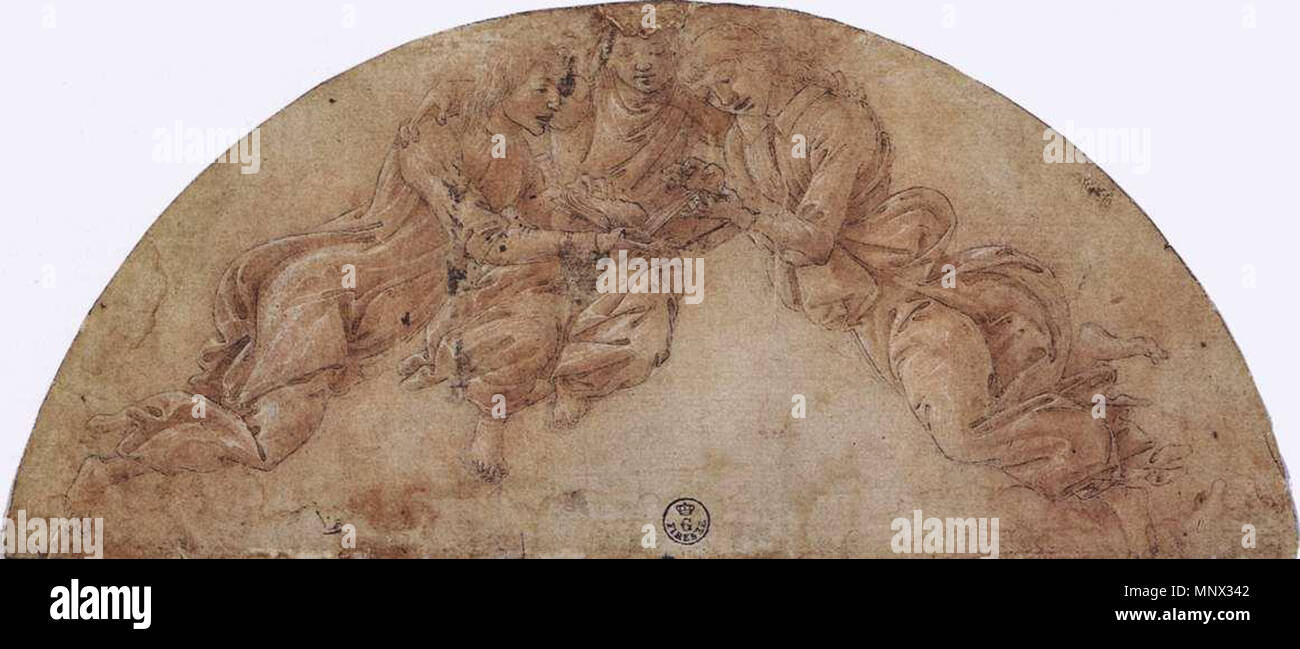 English: Three Angels between 1475 and 1480. 1093 Sandro Botticelli ...