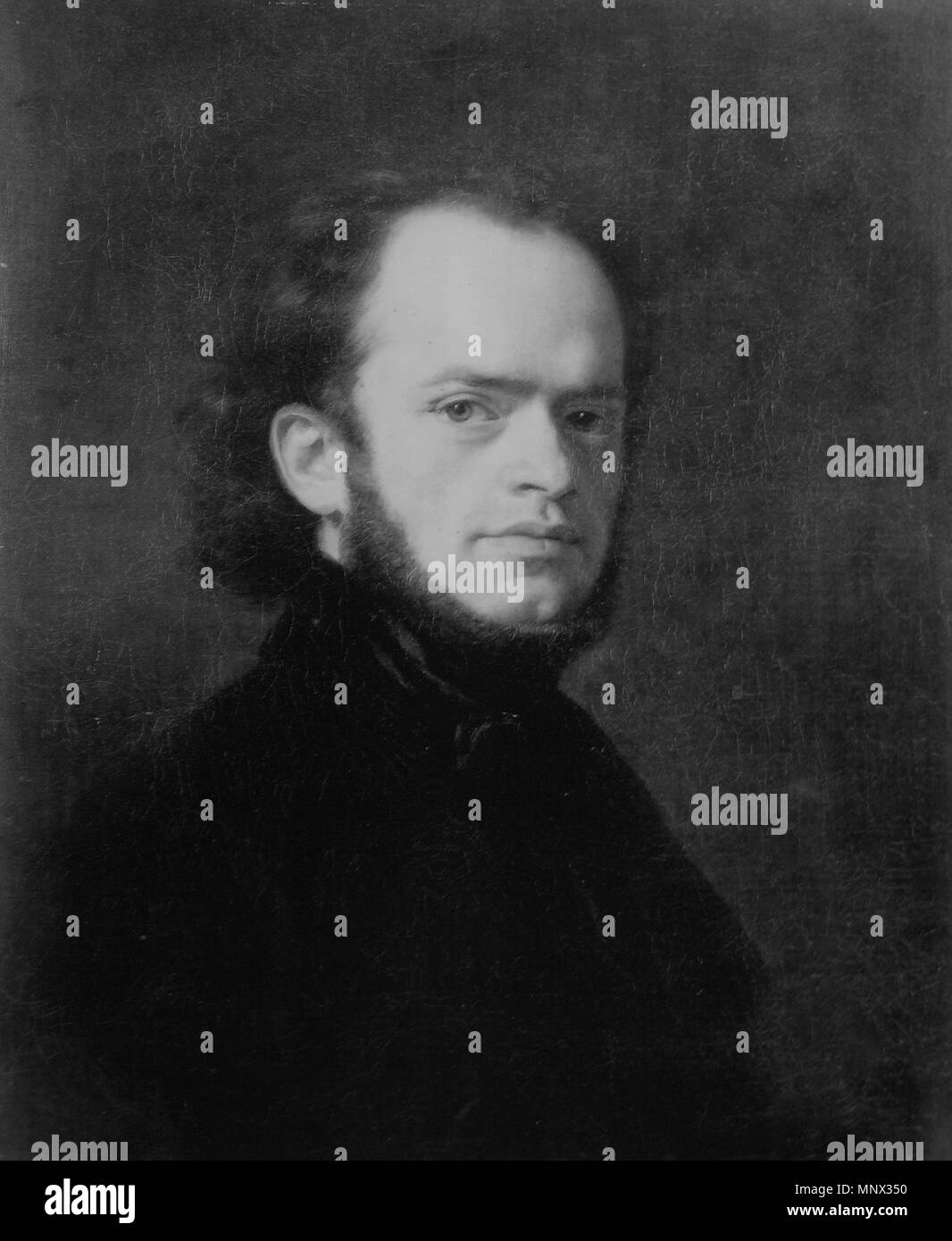 . English: Portrait of the German painter Adolph Menzel . 1843. Eduard ...