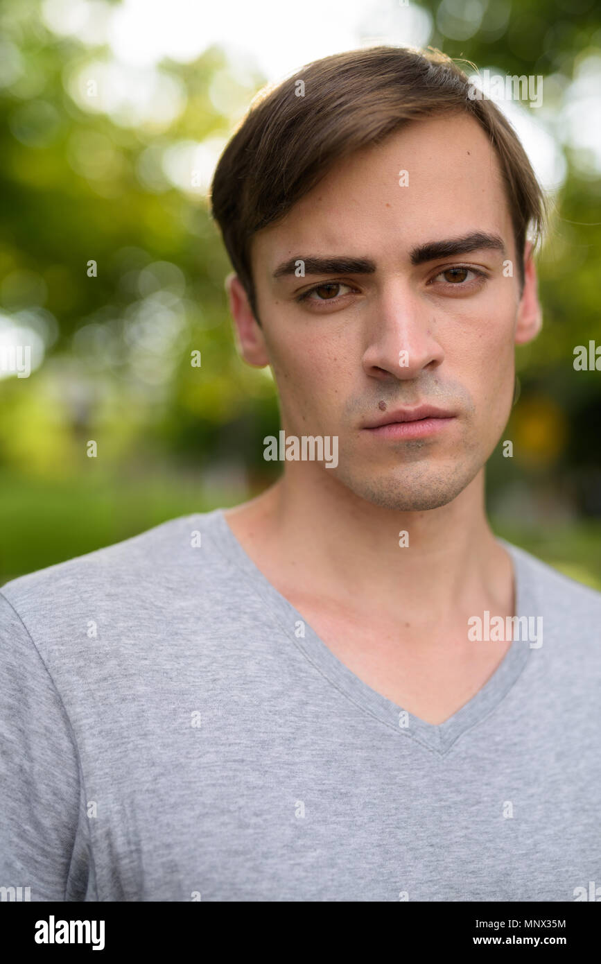 Scenic Close up portrait view couple of Lions relaxing Stock Photo - Alamy