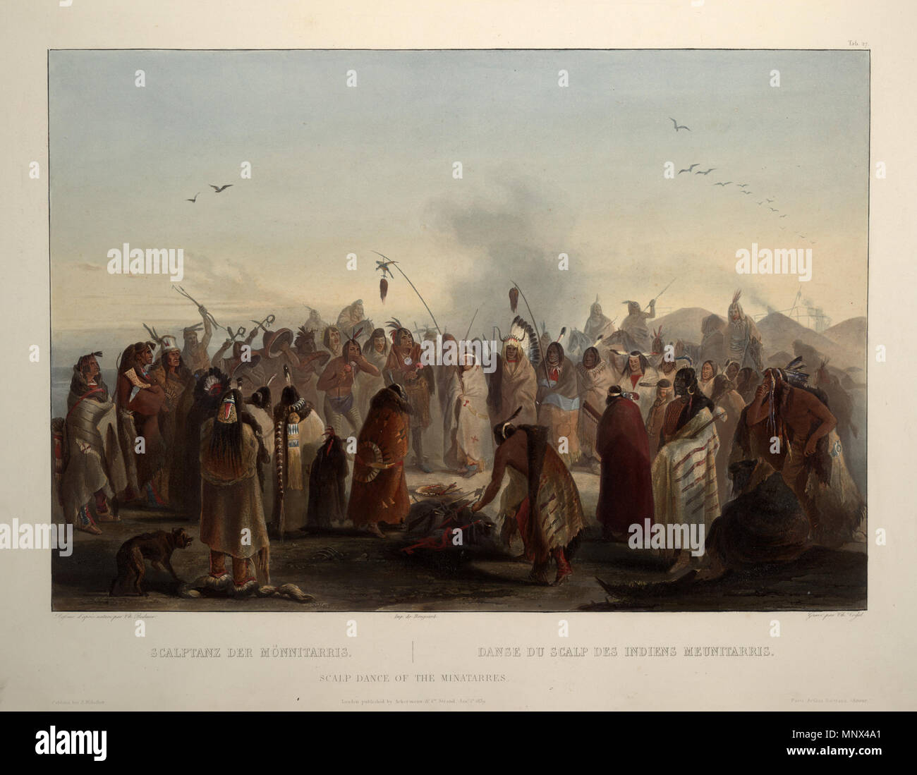 . Scalp dance of the Minatarres . between 1840 and 1843. Karl Bodmer ...