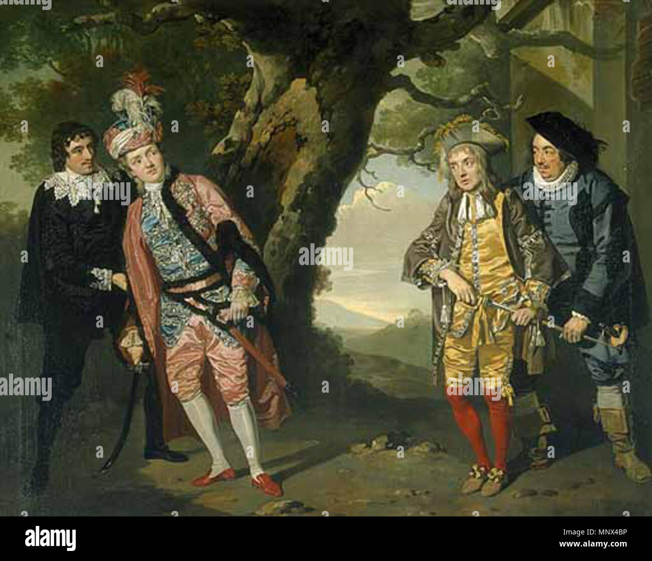 . English: Scene from 'Twelfth Night,' Act III IV, where Fabian (far ...