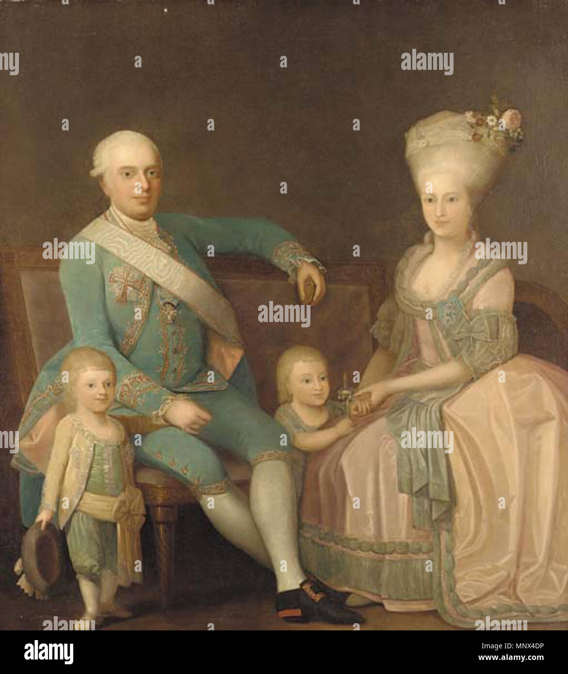 Family portrait of Engel Carl Ernst Schack (1750-1811) with his wife ...