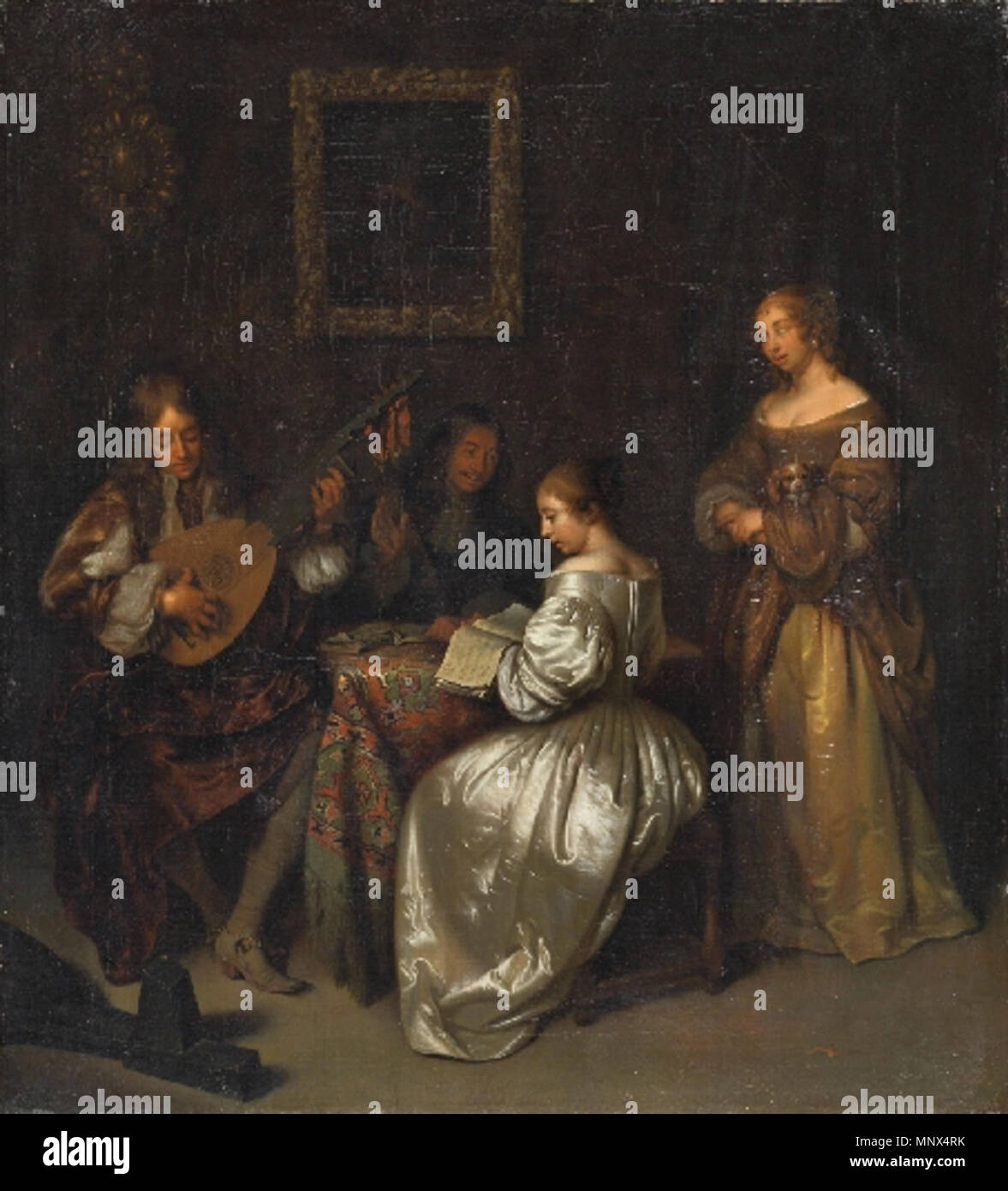 . Deutsch: Interieur mit Musizierenden. . 1732. Johan Philipp von der ...