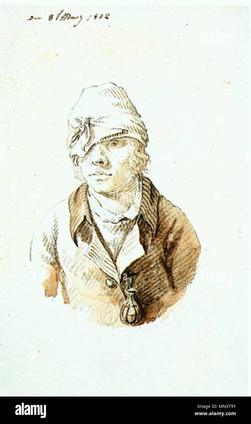 English: self-portrait with Cap and Sighting Eye-Shield 1802. 1110 Self ...