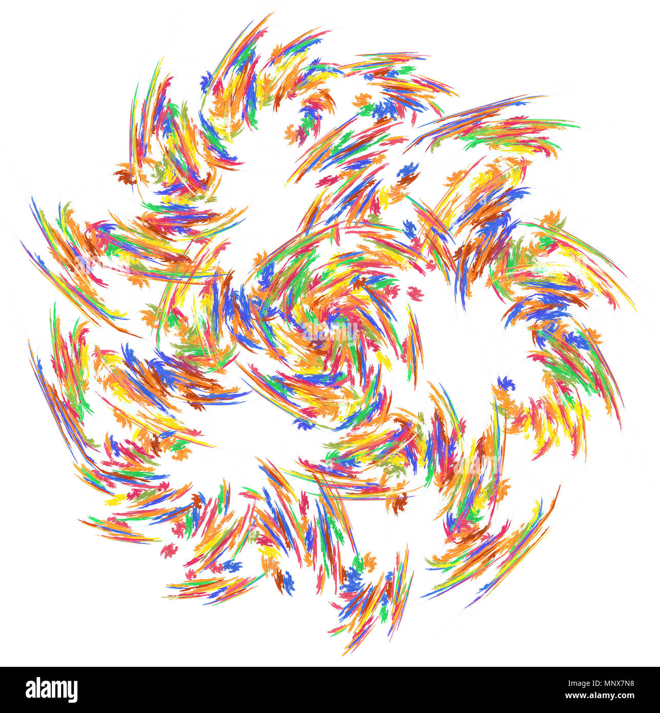 Paint splash streaks abstract wheel spinner, many color horizontal ...