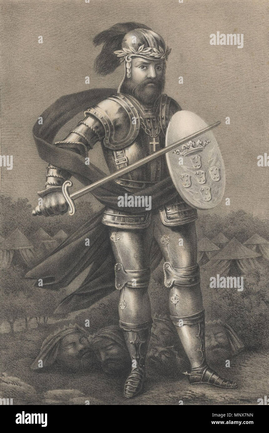 Afonso I, first king of Portugal . English: Galeria dos Reis de ...