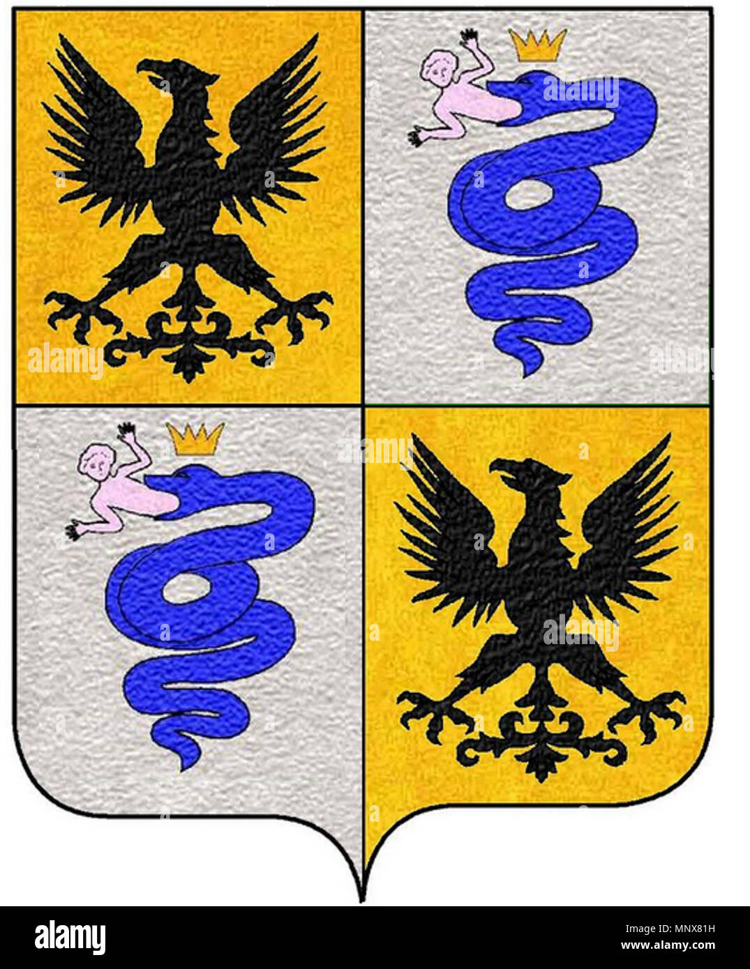. English: Coat of arms of the House Sforza Italiano: Sforza . Vobiscu ...