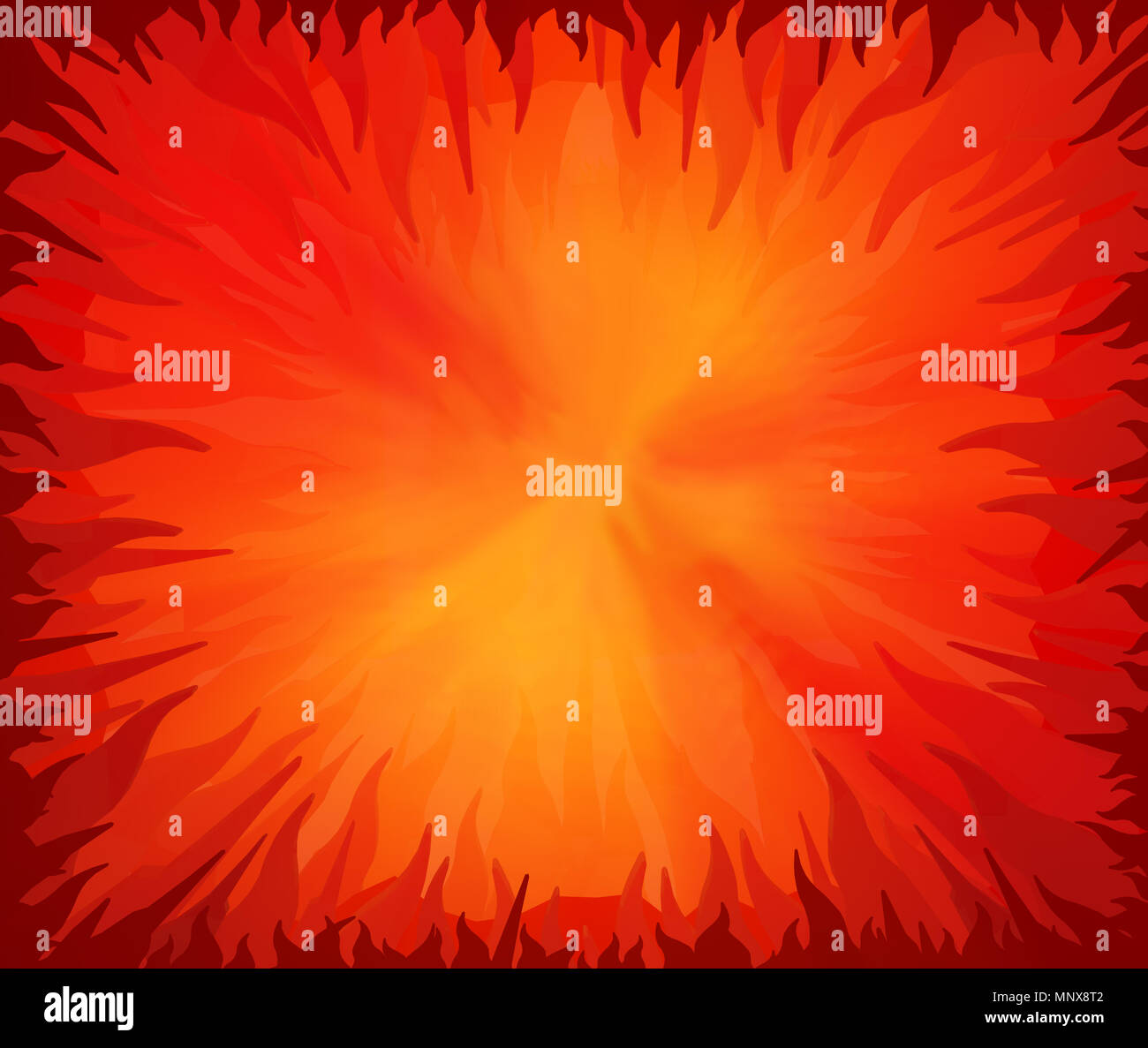 Inferno red hot background Halloween color light 3d illustration ...