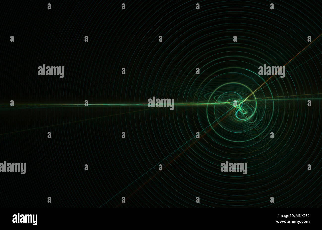 Light wave blue signal line abstract, horizontal, dark background Stock ...