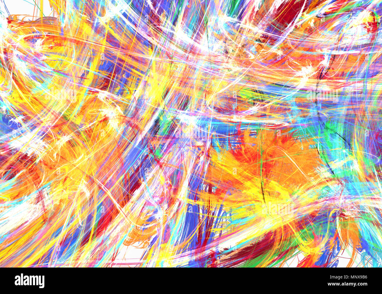 Paint splash flame abstract, many color horizontal background Stock ...