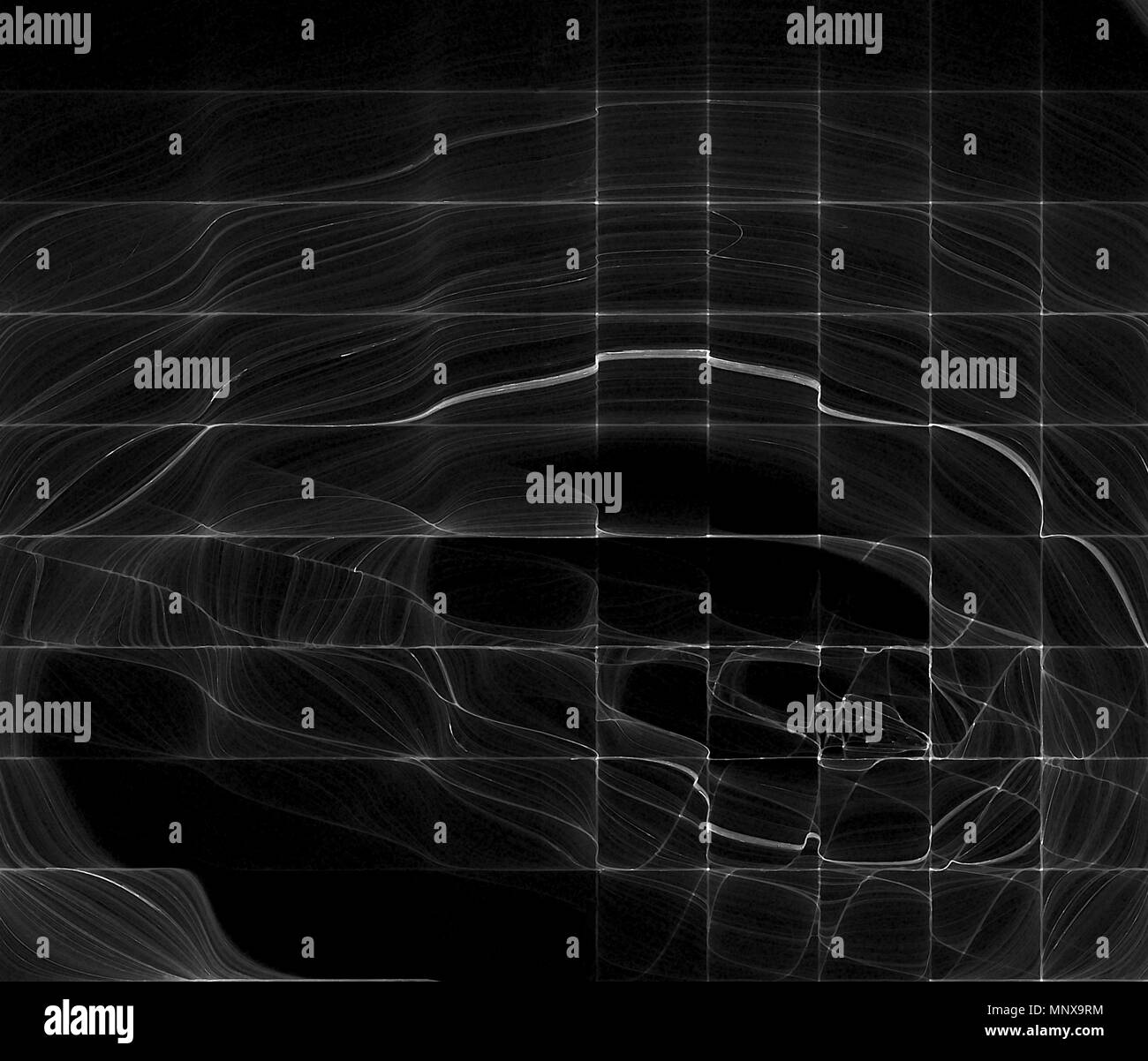 Light wave radar signal line abstract screen, horizontal background ...