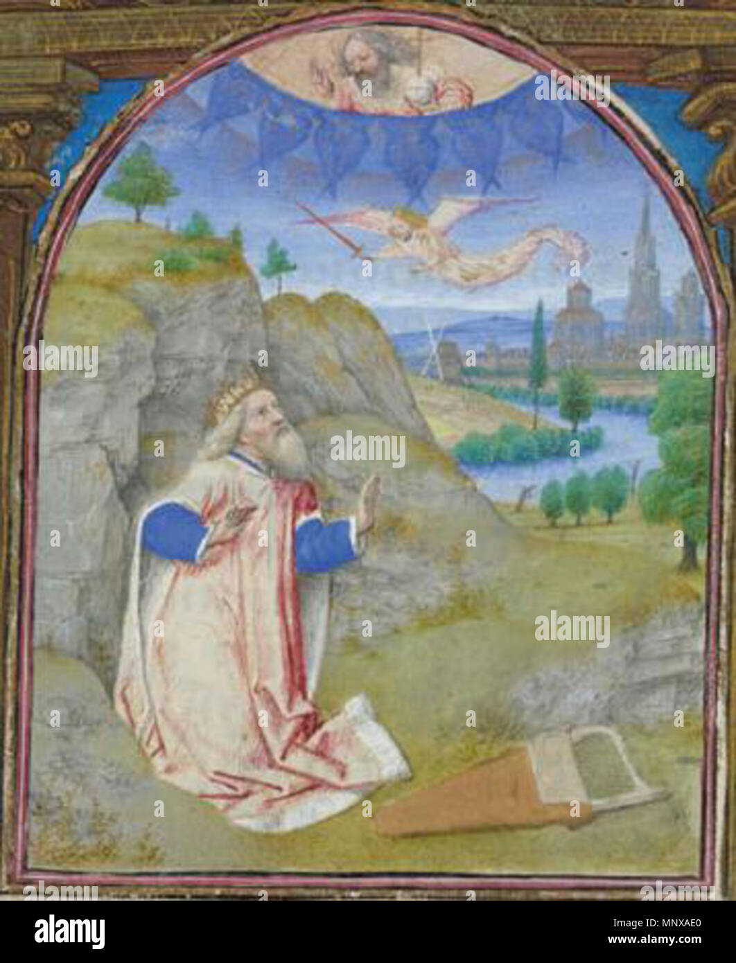 English: Miniature of King David in prayer - Hours of Władysław IV Vasa ...