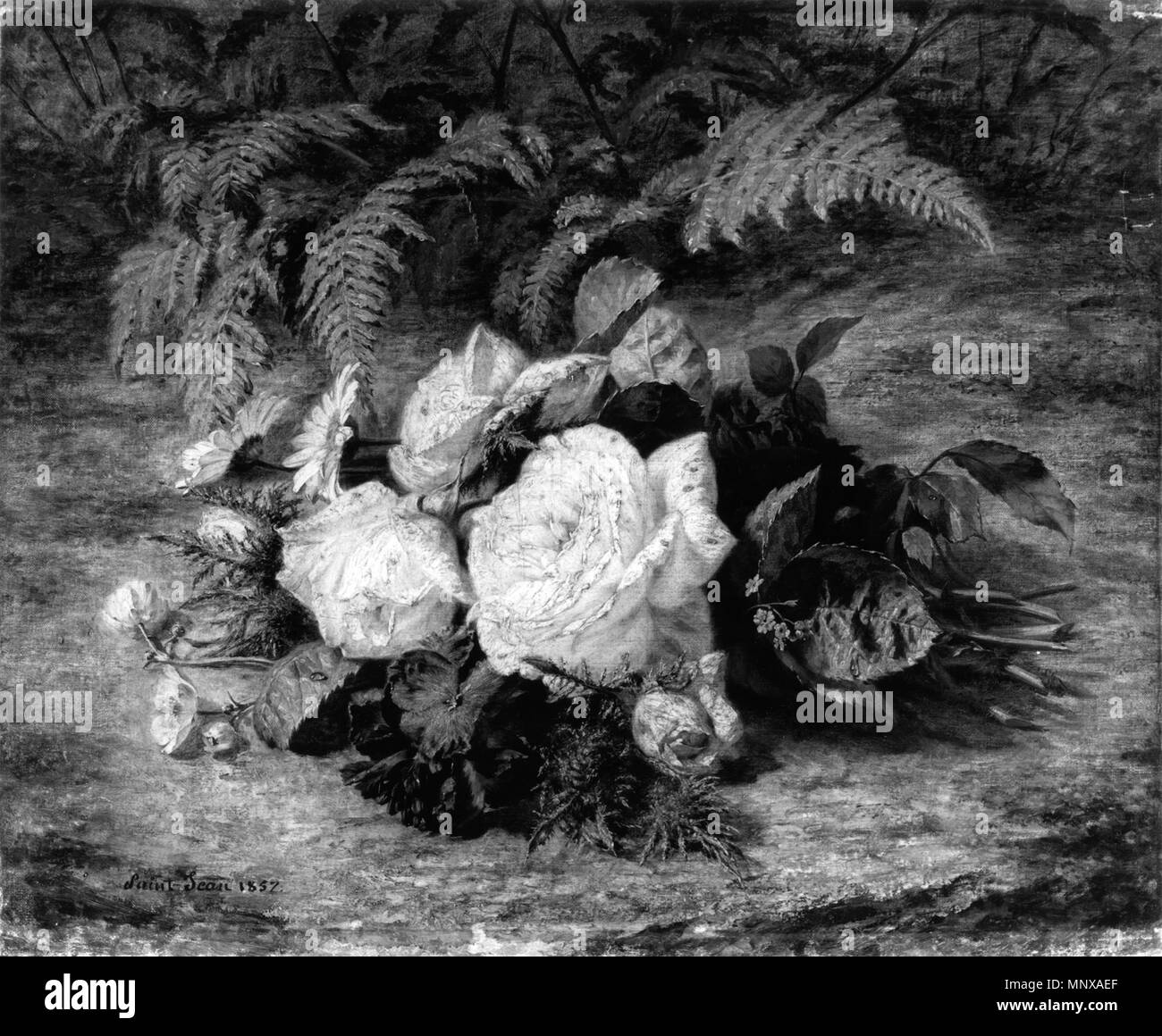 Modern art oil painting Black and White Stock Photos & Images - Alamy